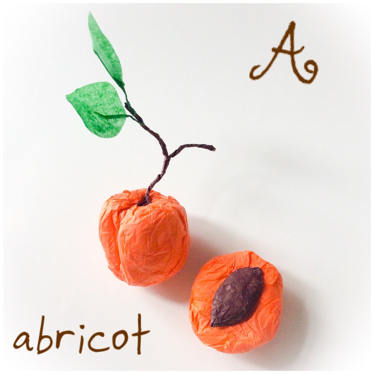 Paper craft french alphabet of fruits et vegetables. – OMIKSE